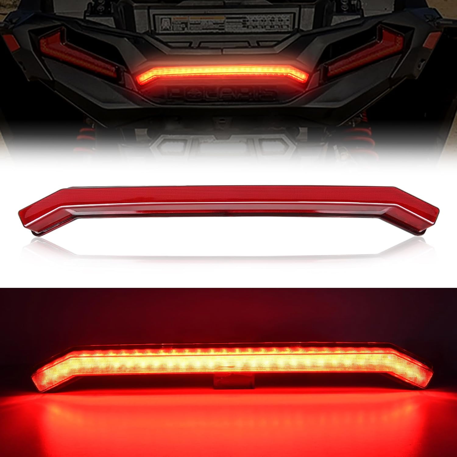 Nilight UTV Center Tail Light Rear Taillight LED Brake Light Red ...