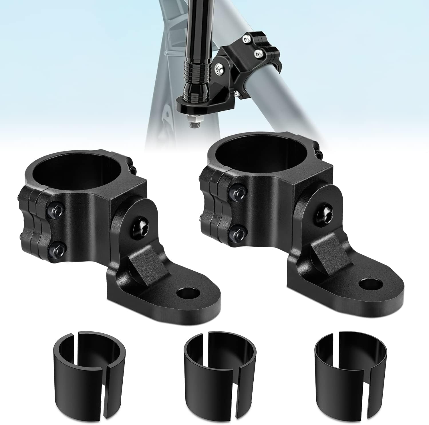 Nilight UTV Flag Antenna Mount Whip Light Mounting Bracket Black ...