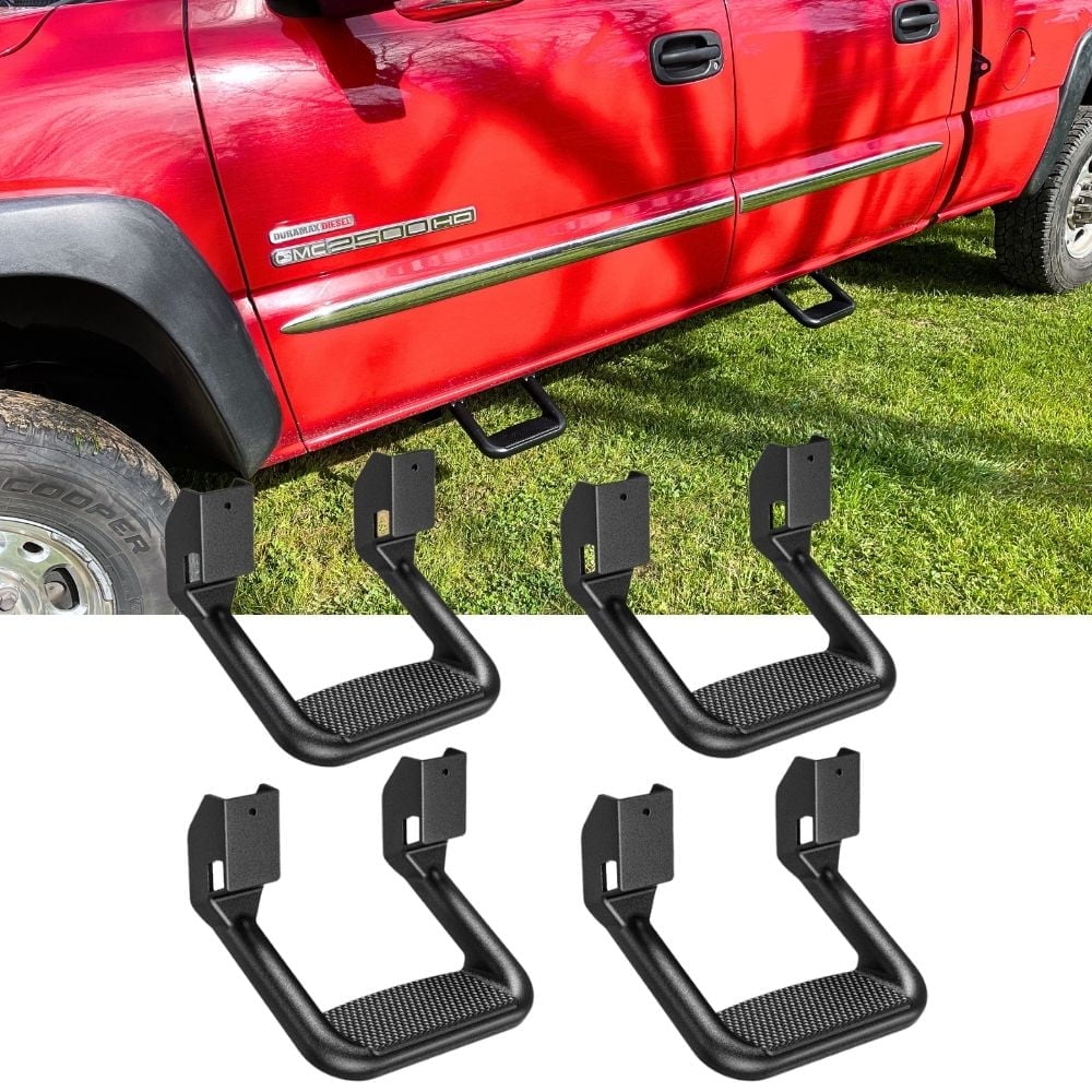 Nilight Universal Side Step Slip-Proof Aluminum Side Hoop Steps Nerf ...