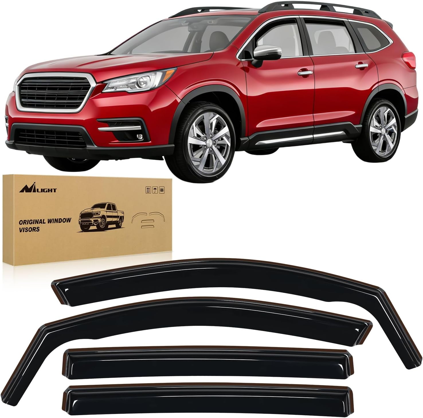 Nilight Vent Window Visors for Ascent 2019 2020 2021 2022 2023 2024, in ...