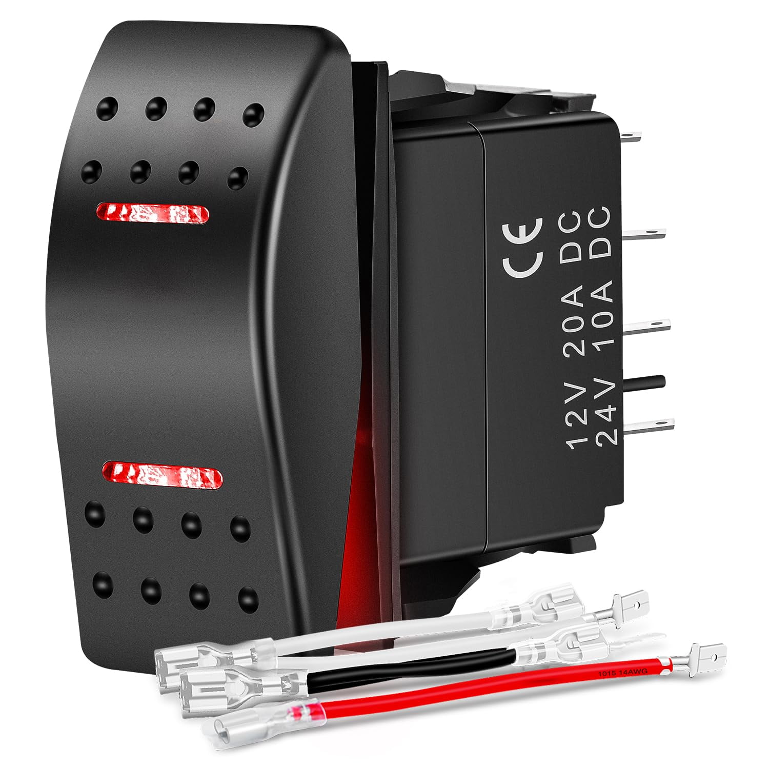 Nilight Waterproof Rocker Switch Toggle ON Off ON Switches DPDT 7Pin ...