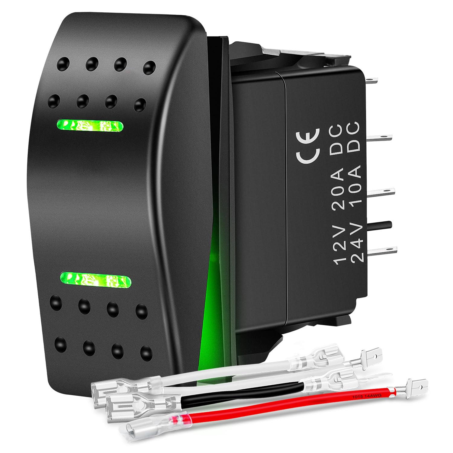 Nilight Waterproof Rocker Switch Toggle ON Off ON Switches DPDT 7Pin ...