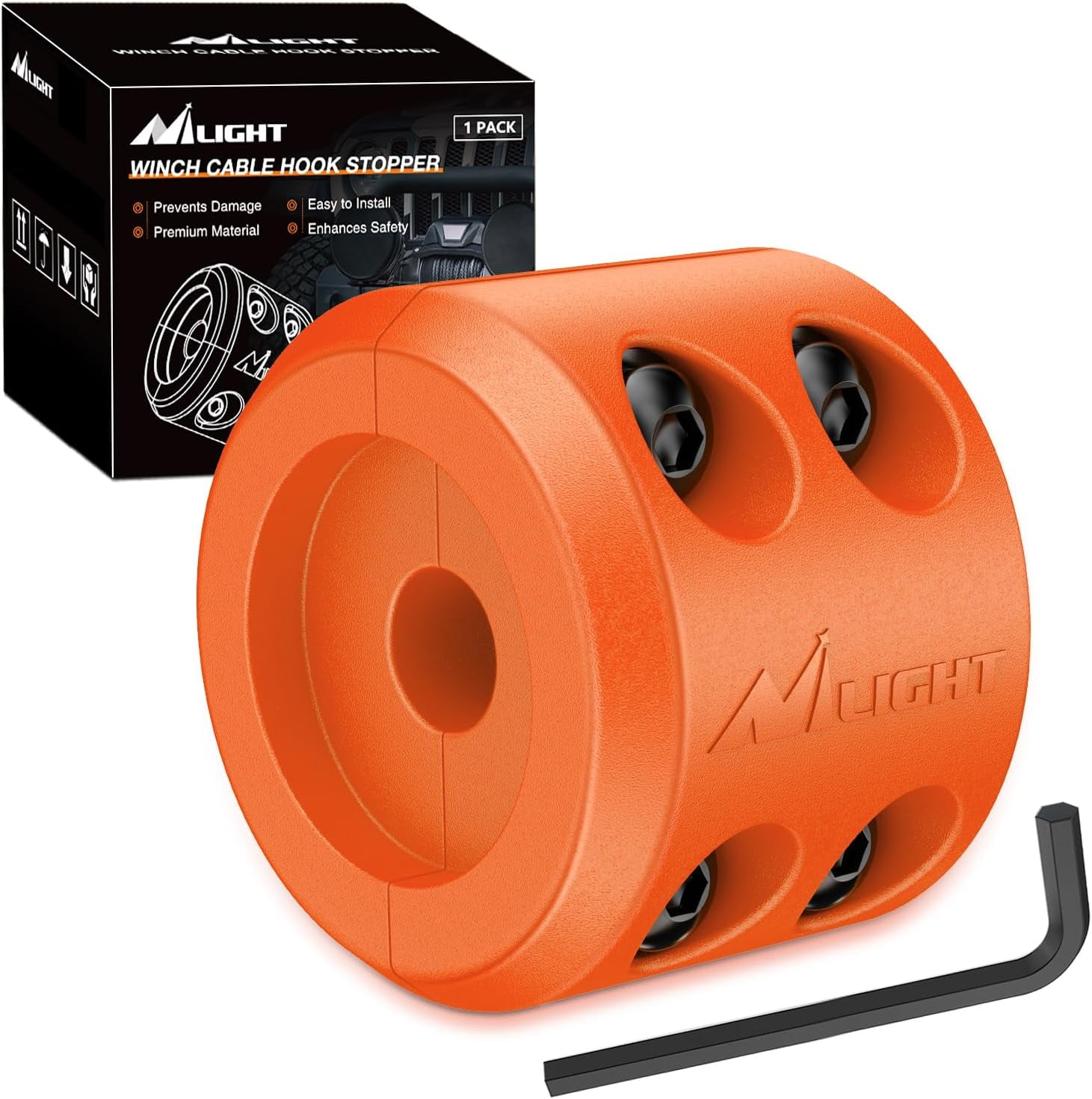 Nilight Winch Stopper ATV UTV Truck SUV Winch Cable Hook Rubber Stopper ...