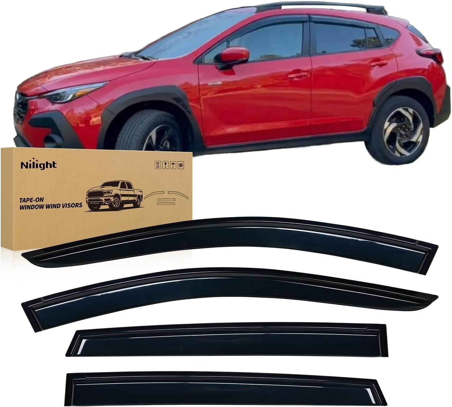 Nilight Window Visors for Subaru Crosstrek 2024 2025, Out-Channel ...