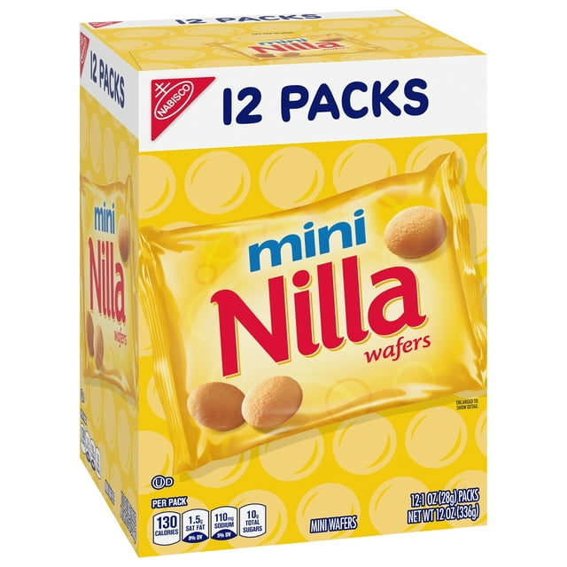 Nilla 12 Snack Wafers Mini Cookies, Vanilla Wafers, Packs - Walmart.com