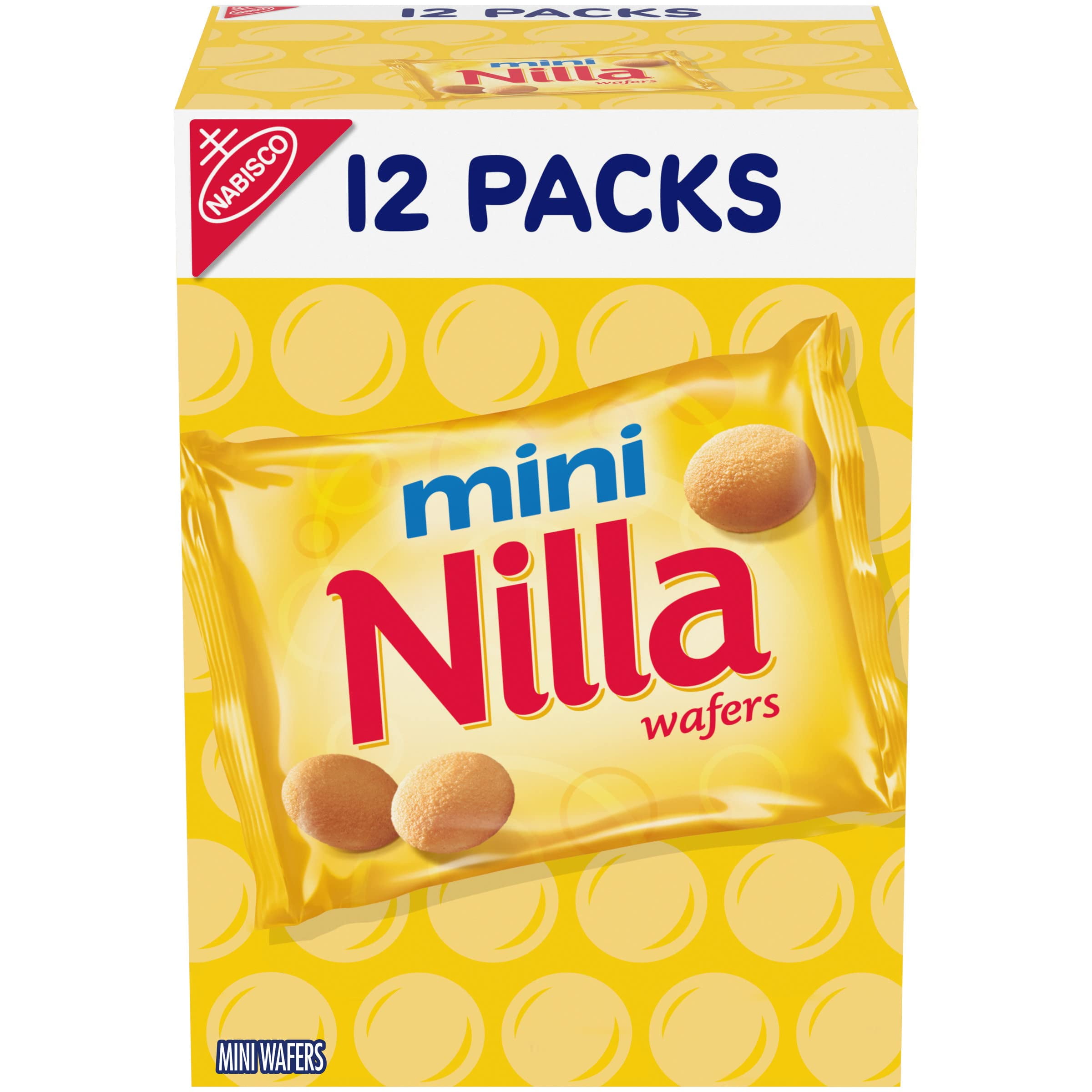 Nilla Wafers Mini Cookies, MSF2 Vanilla Wafers, 12 Snack Packs ...