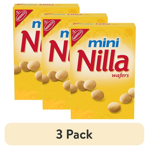 (3 pack) Nilla Wafers Mini Cookies, Vanilla Wafers, 11 oz - Walmart ...