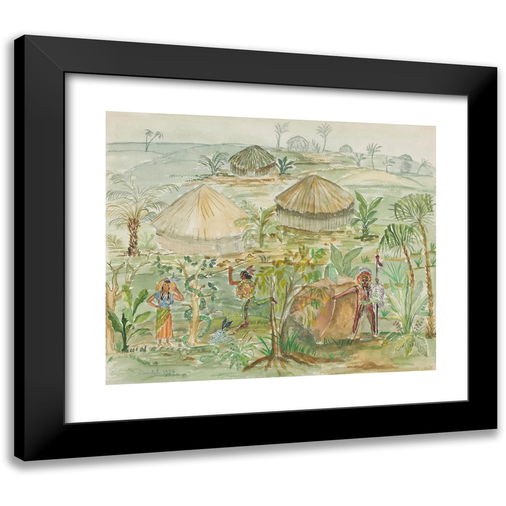 Nils Dardel 14x12 Black Modern Framed Museum Art Print Titled - Indian ...