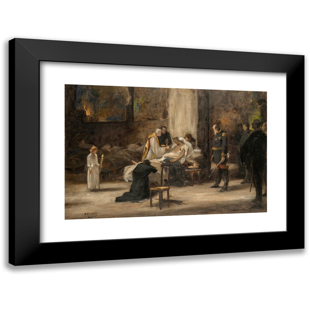 Nils Forsberg 14x11 Black Modern Framed Museum Art Print Titled - Death of a Hero. Study (1883 ...