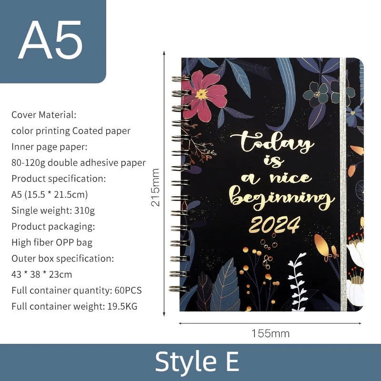 Nilvkv 2025 Planner Notebook Weekly Monthly Planner Flower Schedule ...