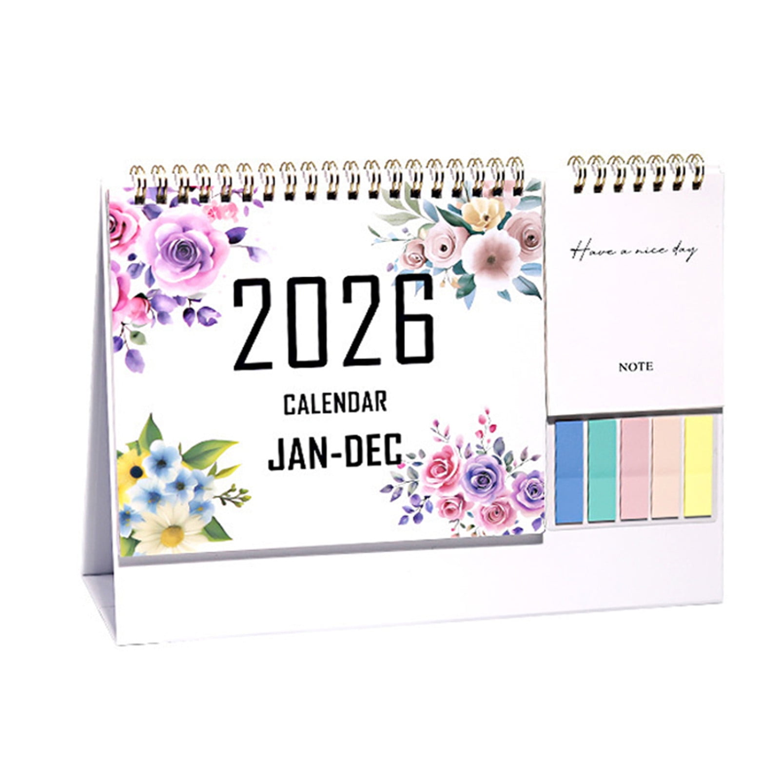 Nilvkv 2026 Calendar, Multifunctional Desk Calendar with Easy Vertical Page Flip for Daily ...