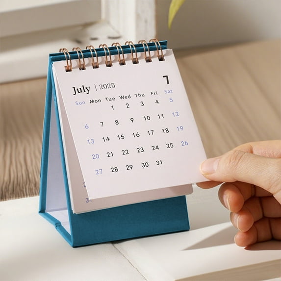 Nilvkv 2026 Calendar, Solid Color Small Desk Compact Foldable with Full ...