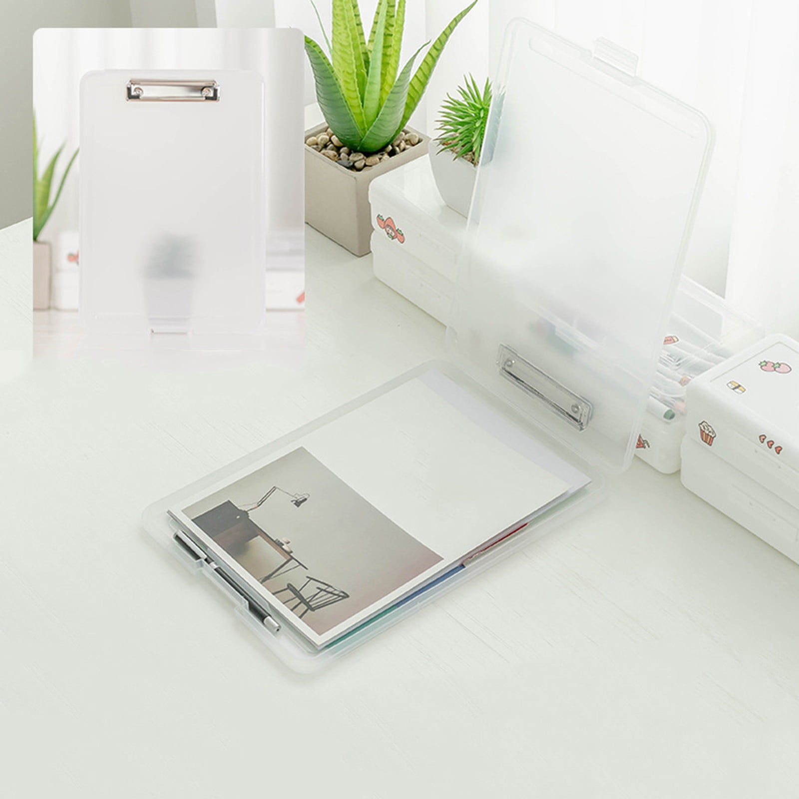 Nilvkv A4 File Box File Test Paper Storage File Box Multi-function File ...