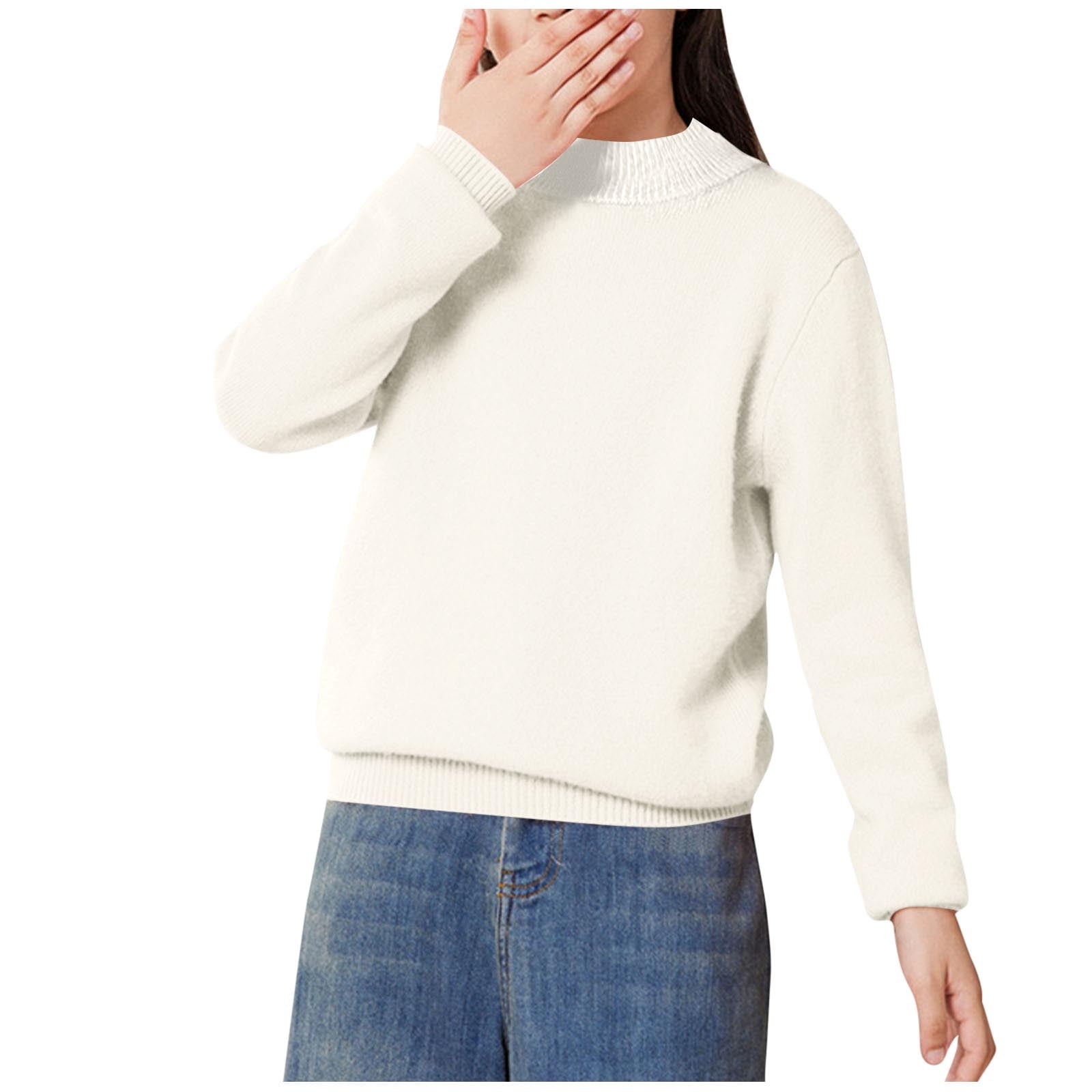 Nilvkv Boys Sweaters, Girls Sweaters, Children's Winter Solid Color ...