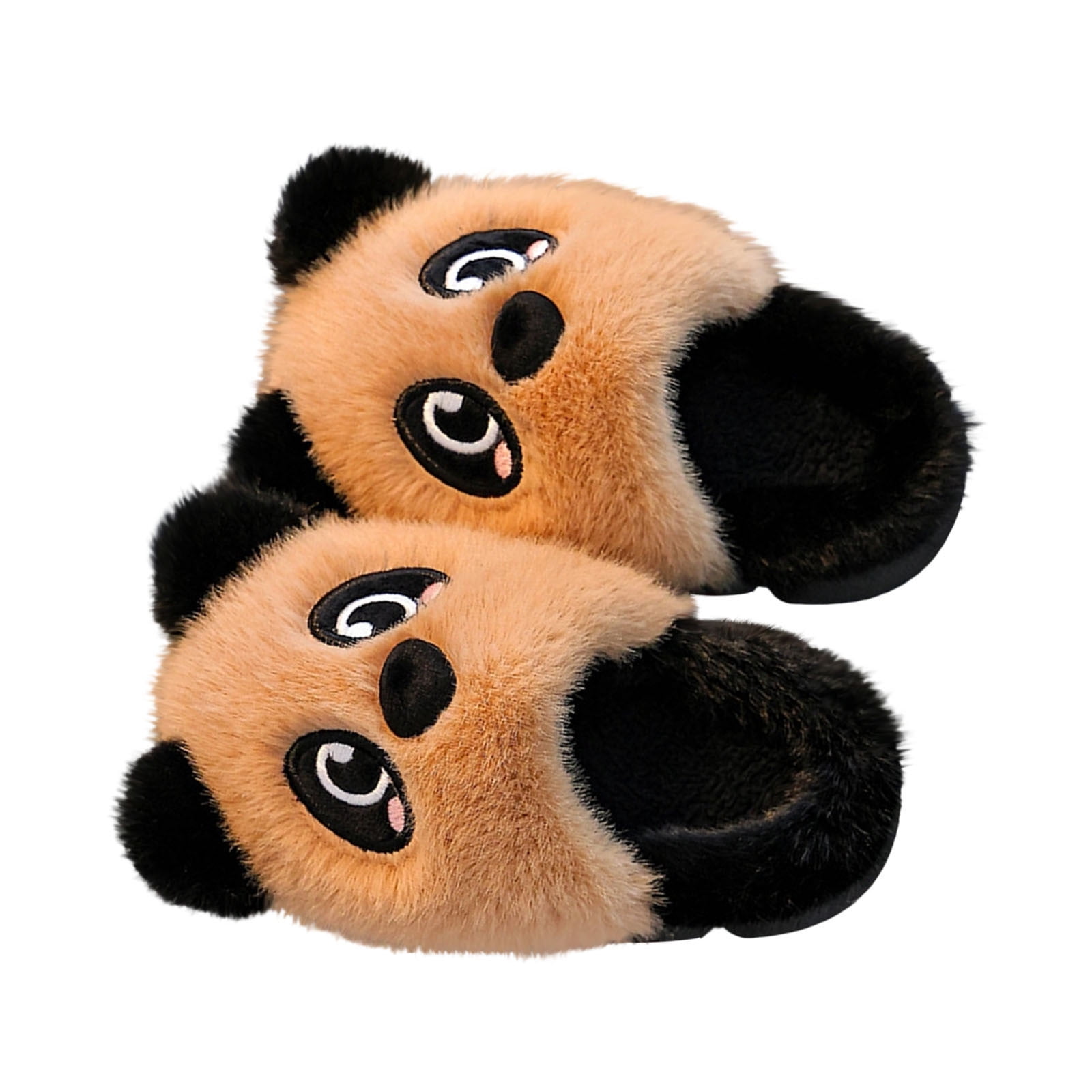 Nilvkv Chi1dren Slippers, Cute Animals Shape Warm Furry Slippers Closed ...