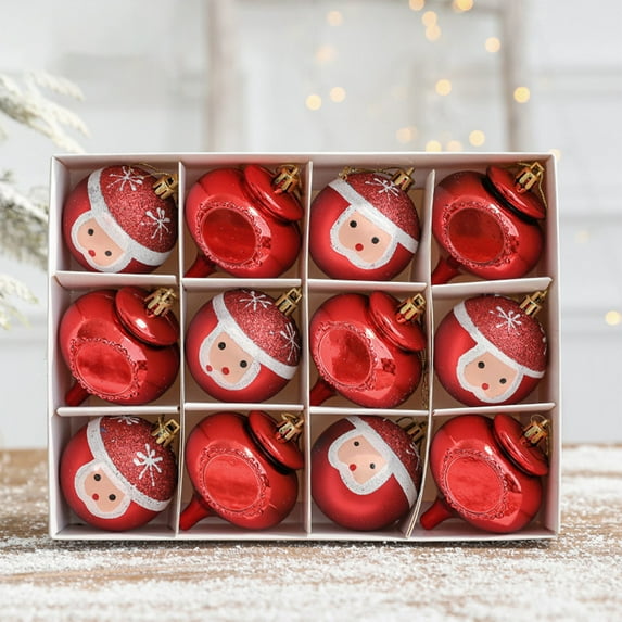 Nilvkv Christmas Balls 12PC Set 3CM/1.18" Christmas Tree Balls Durable ...