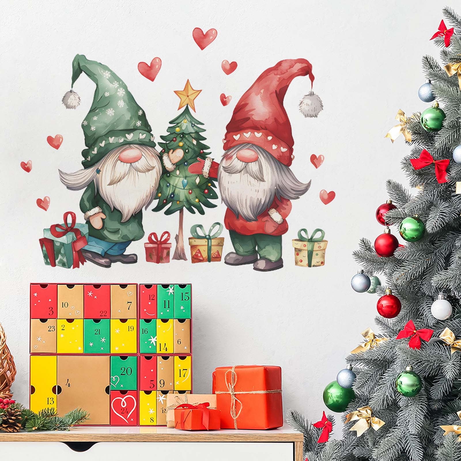 Nilvkv Christmas Dwarfs Christmas Tree Love Bedroom Living Room Study ...