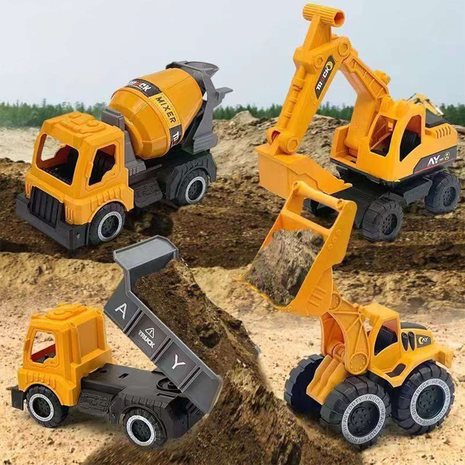 Nilvkv Classics Mighty Dump Truck - Made with Plastic, Yellow Toy ...