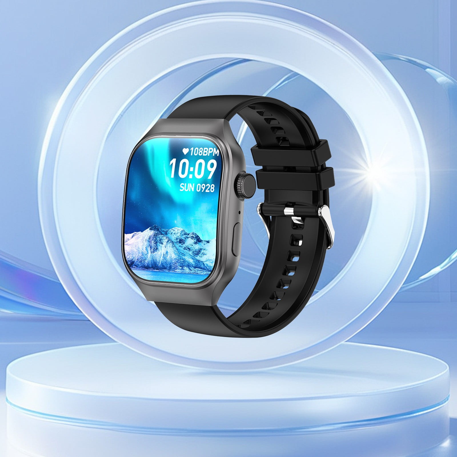 Nilvkv Curved Screen Smartwatch.01-Inch Full Identification Aluminum ...