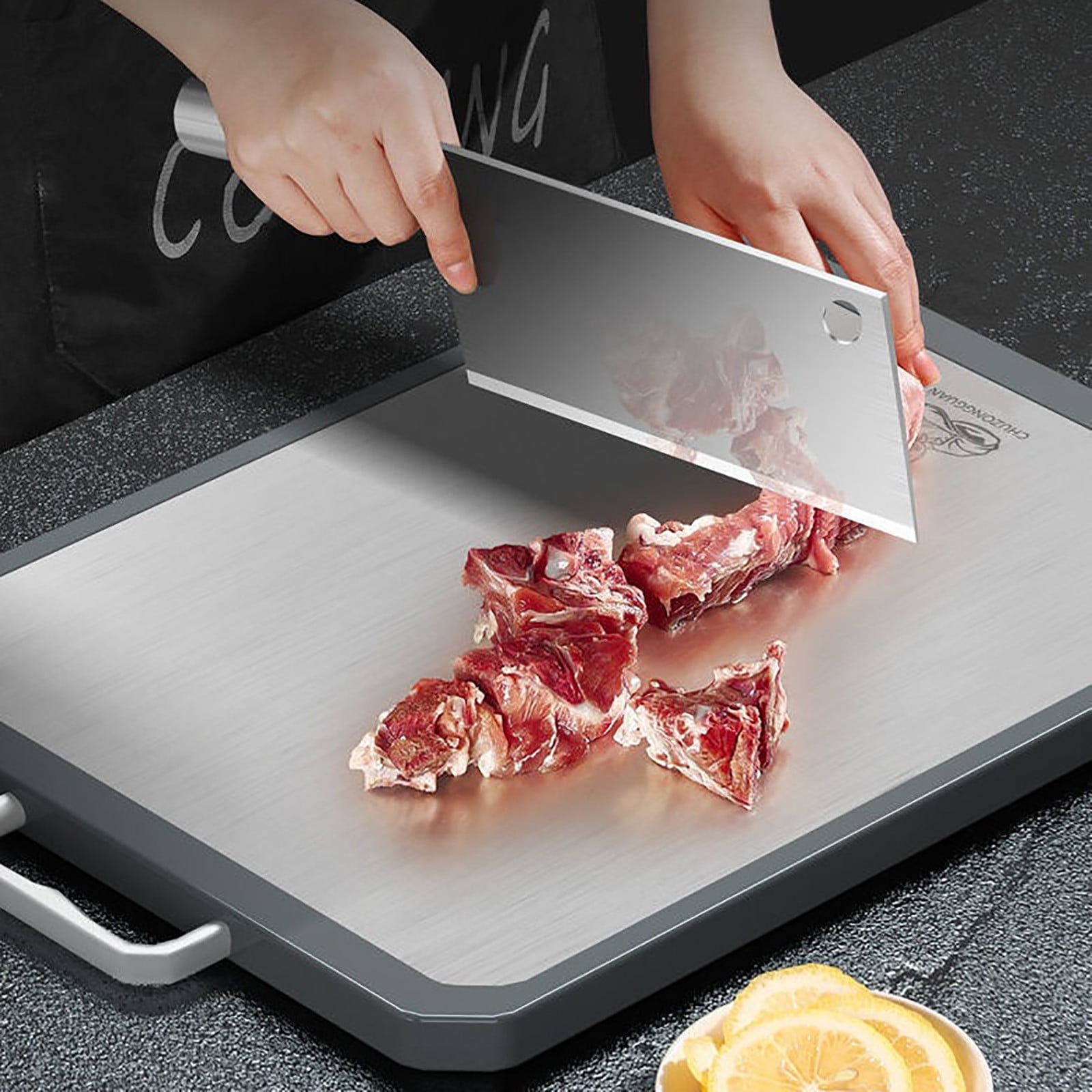 Nilvkv Cutting Board Double Sided, 11.8in Butcher Block for Kitchen ...