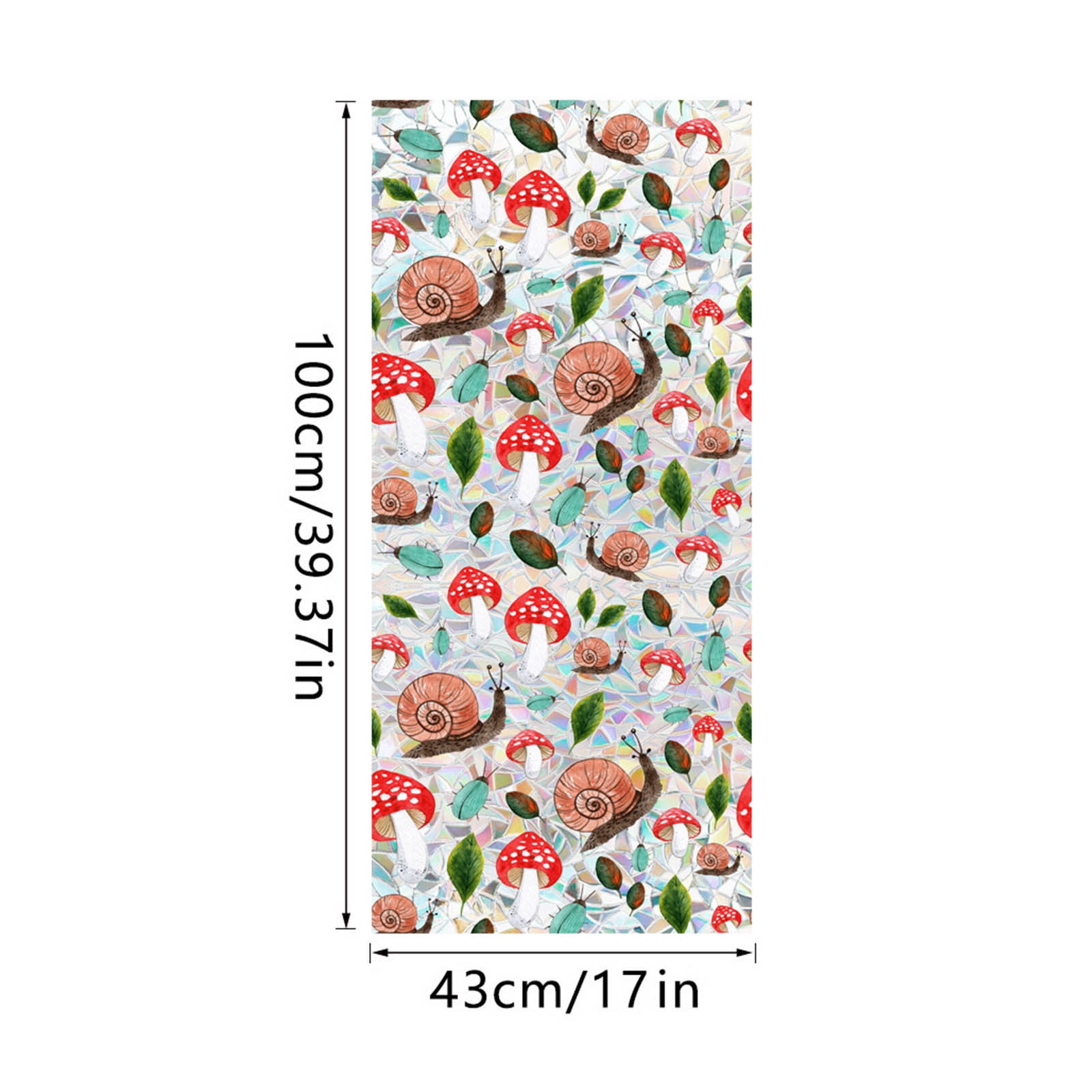 Nilvkv Dazzling Glass Stickers PVC Double-sided Colorful Plants and ...
