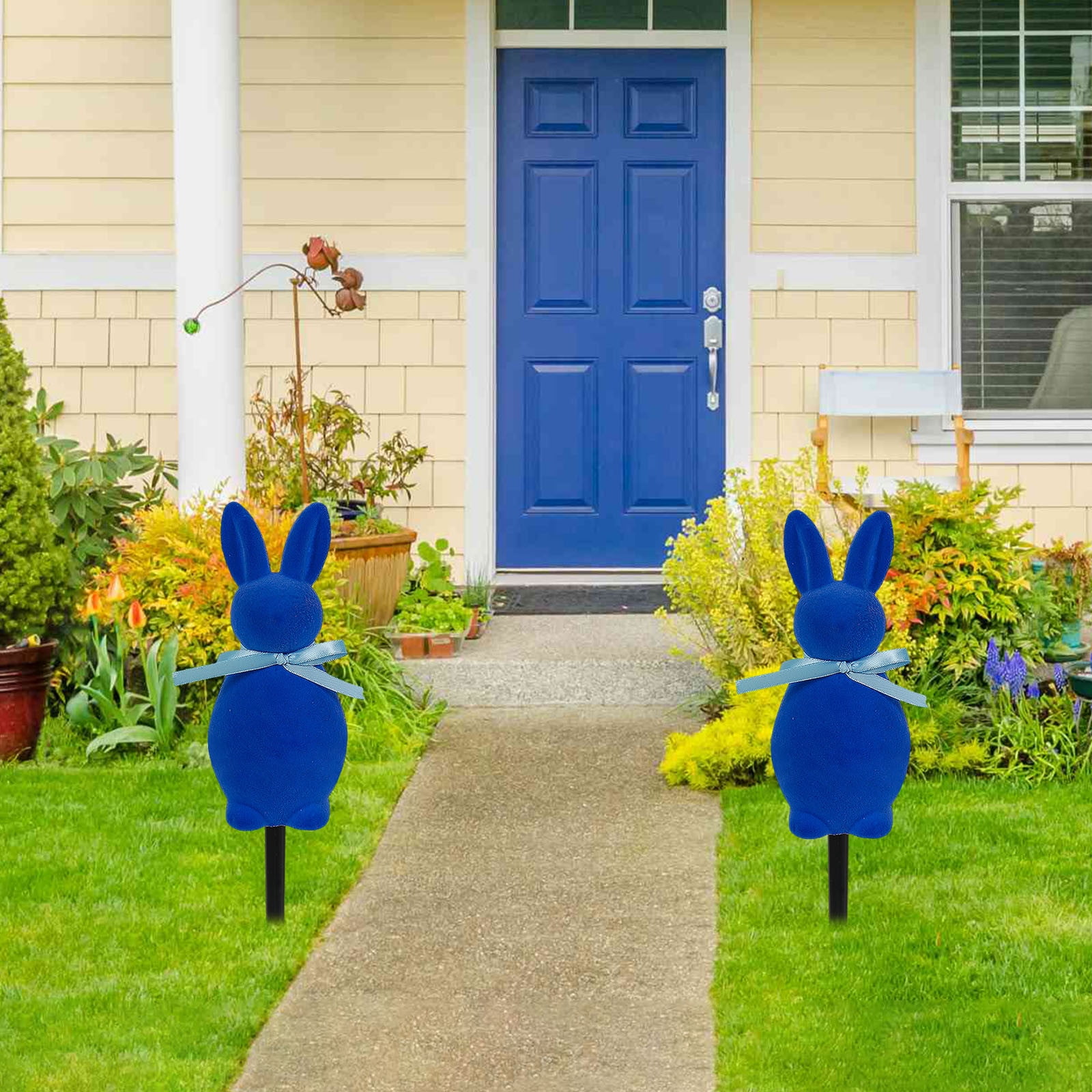 Nilvkv Easter Dopamine Rabbits Ornament Garden Insertion Full of Home ...