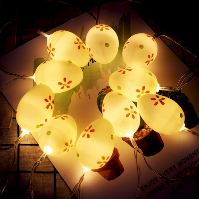 Nilvkv Easter String Light, Easter Decorations Easter Eggs Strings Led ...