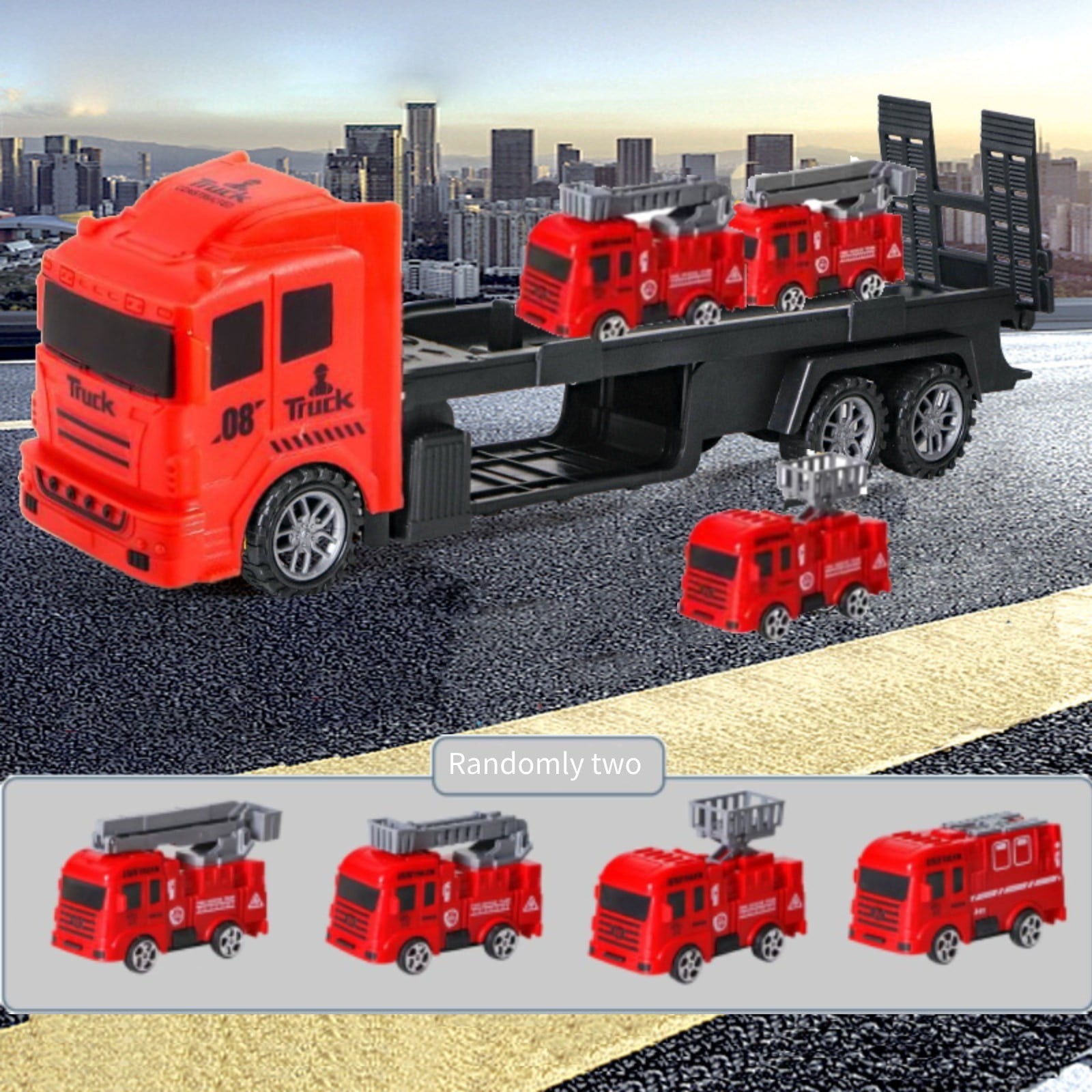 Nilvkv Friction Powered Cars, 12in Push and Go Toys Car Construction ...