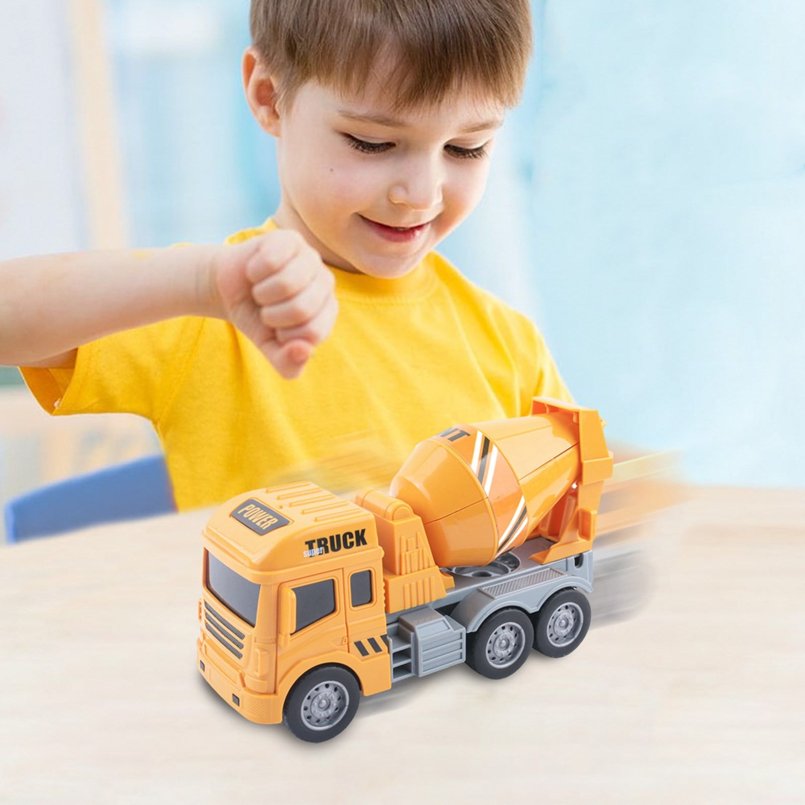 Nilvkv Friction Powered Cars, 5.9in Push and Go Toys Car Construction ...