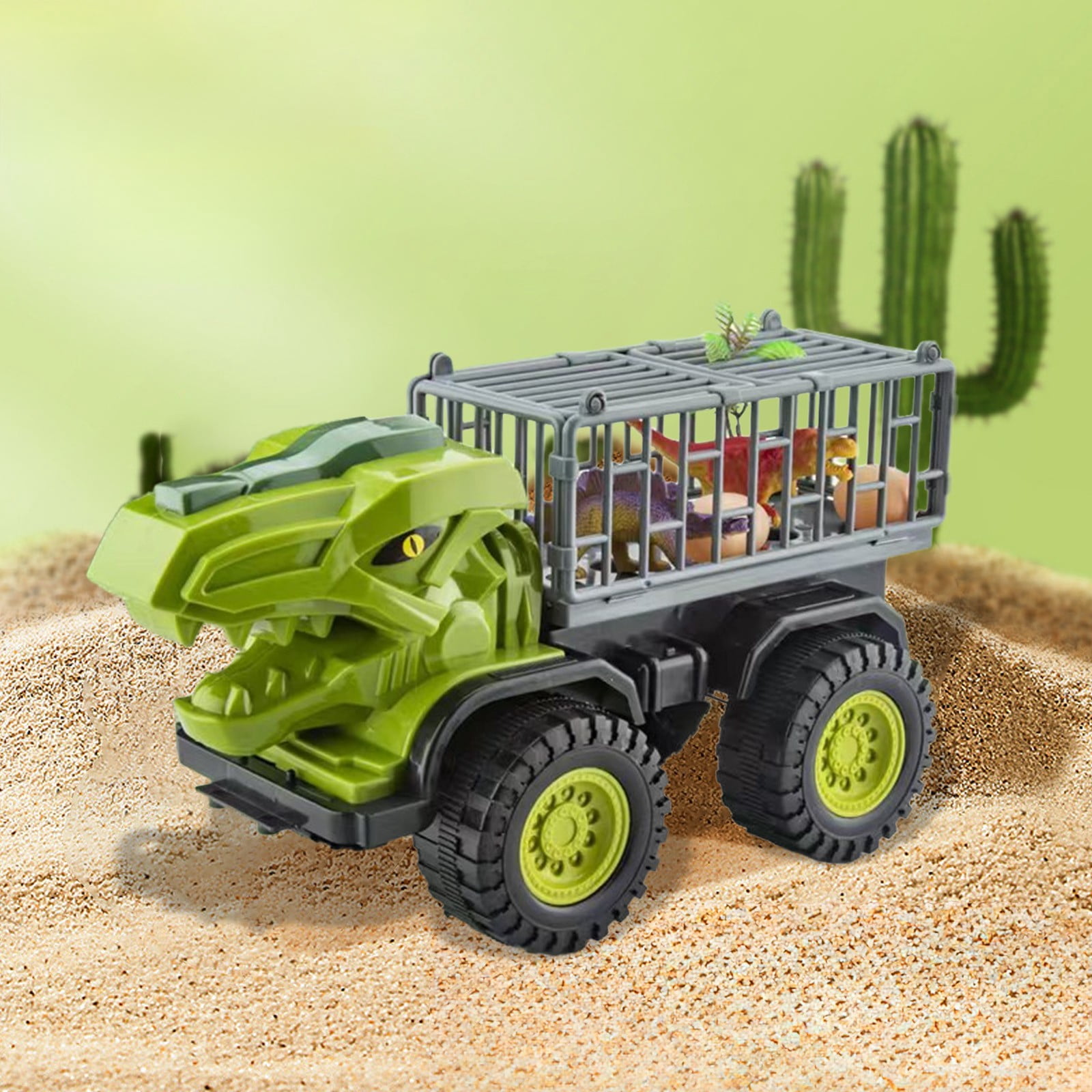 Nilvkv Friction Powered Dinosaur Excavator, 13in Push and Go Toys Car ...