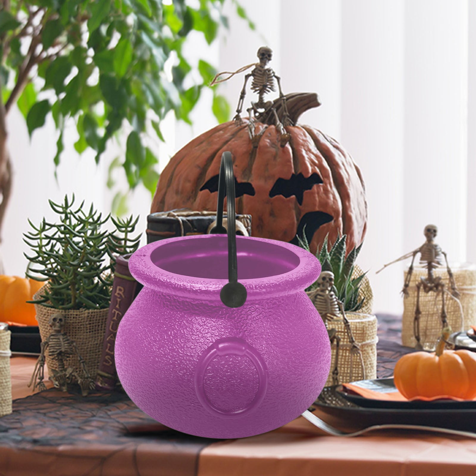 Nilvkv Halloween Cauldron Witches Cauldron Pot Trick or Treat Bucket ...