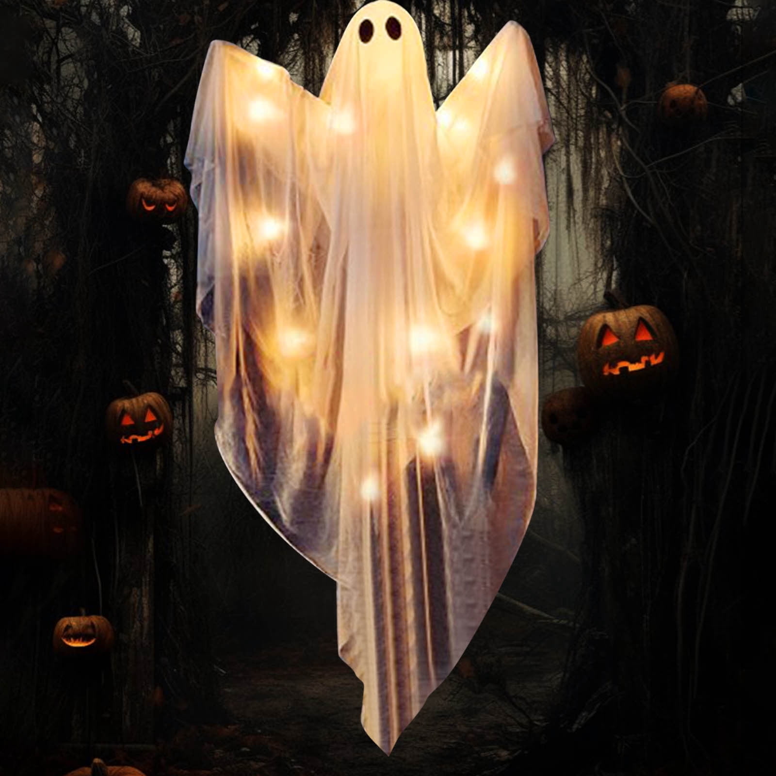 Nilvkv Halloween Decorations Outdoor, Hanging Light up Ghost with ...