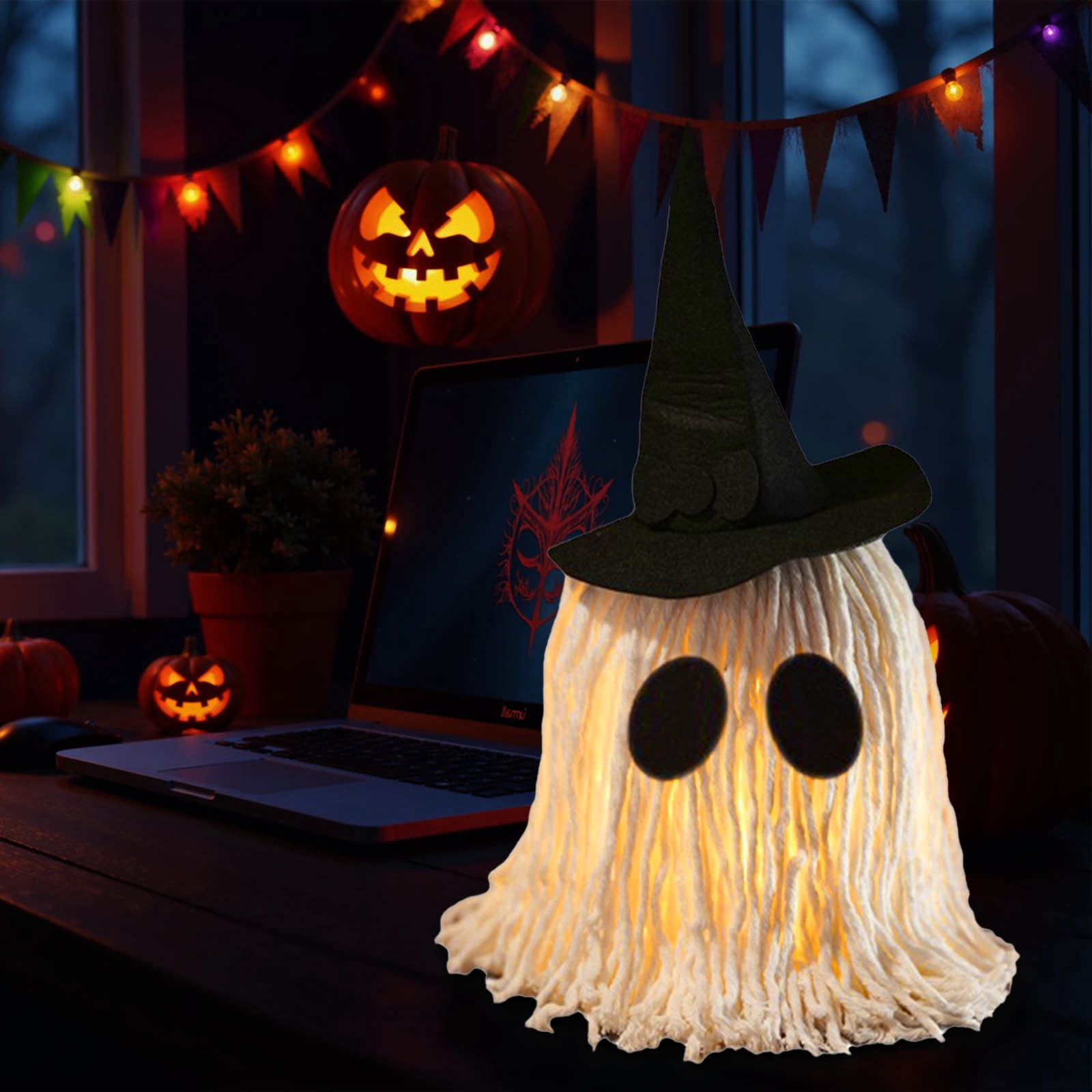 Nilvkv Halloween Hanging Ghosts, Halloween Decorations Outdoor Hanging ...