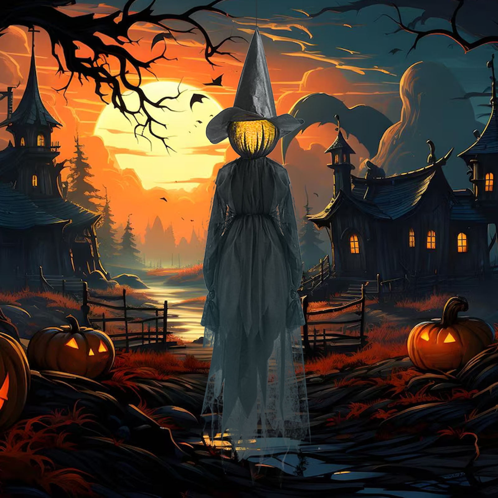 Nilvkv Halloween Voice Control Induction Luminous People Holding Hands ...