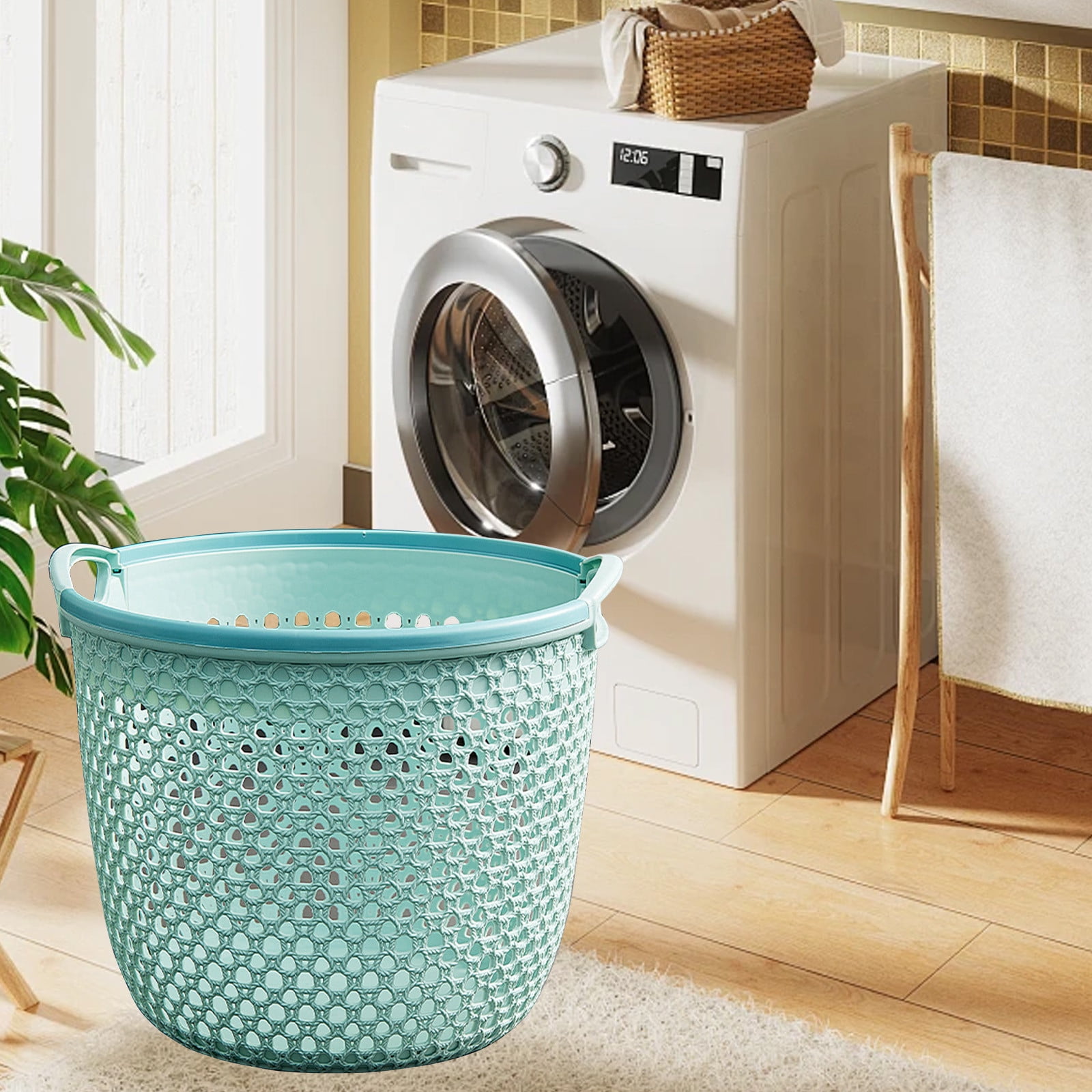 Nilvkv Laundry Basket Portable Dirty Clothes Storage Basket Large ...