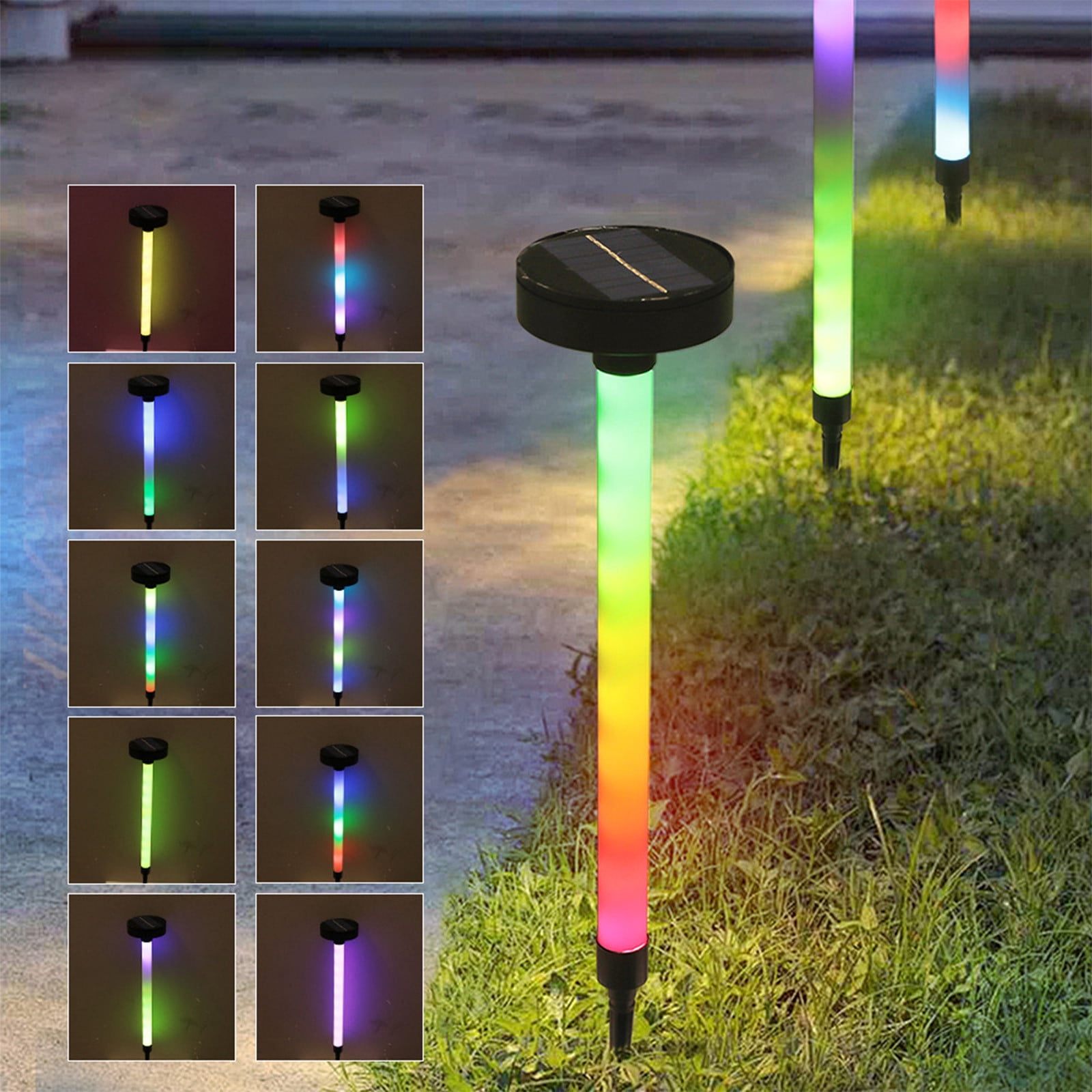 Nilvkv Led Outdoor Land-Scape Spotlights Garden Lights Wireless Solar ...