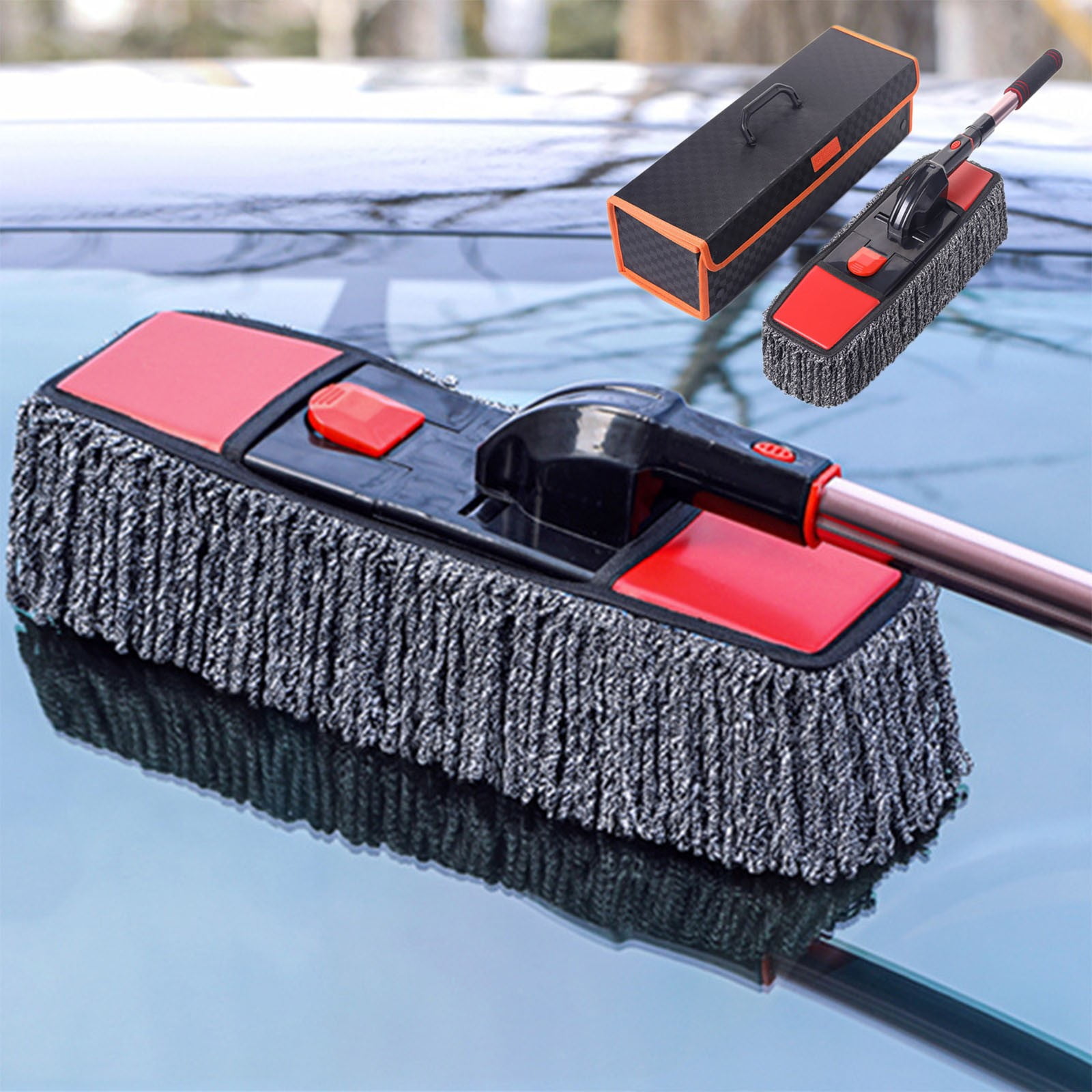 Nilvkv Long Handle Car Wash Brush with Detachable Head Soft Bristles ...