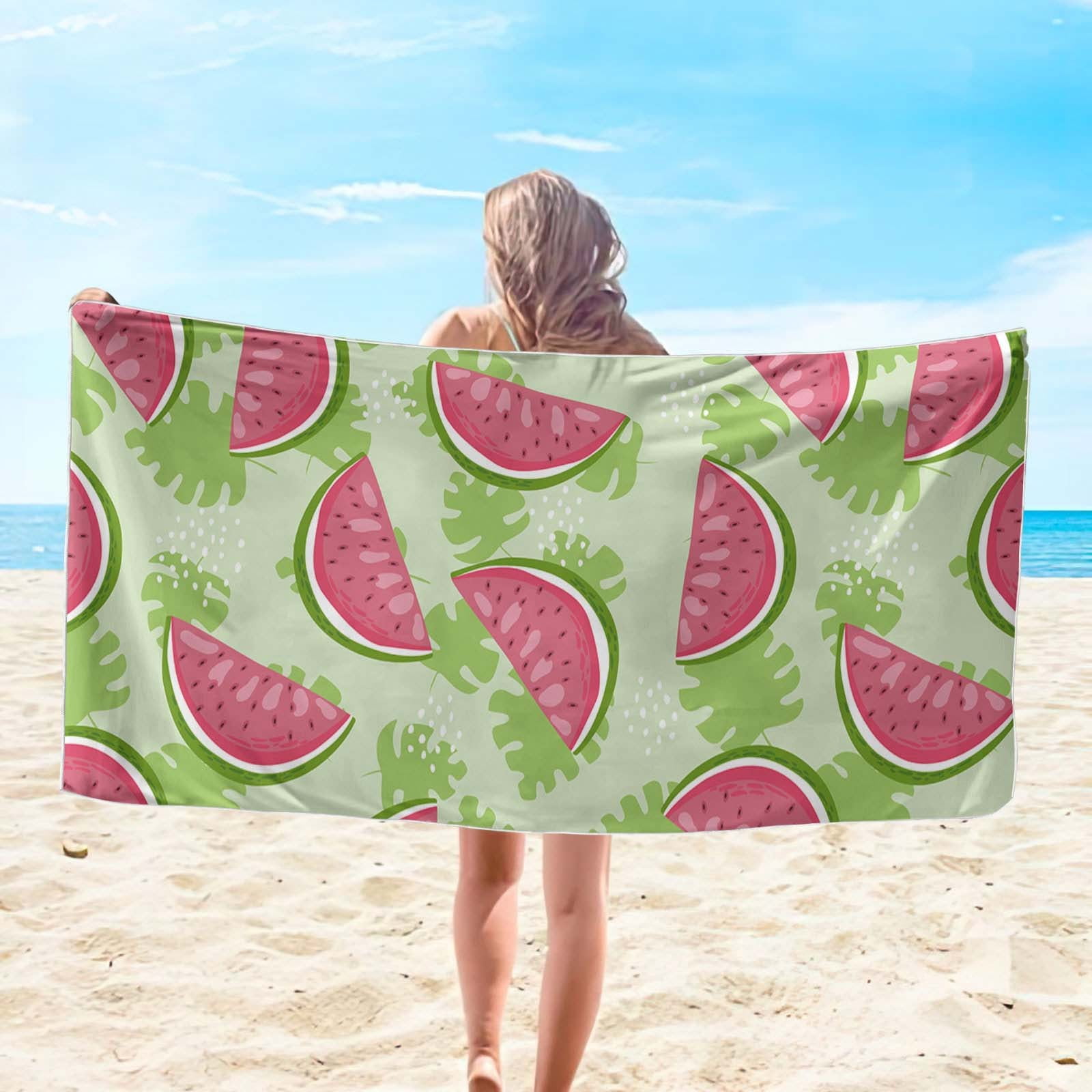 Nilvkv Microfiber Beach Towel Lightweight Bath Towel Sandproof Beach ...