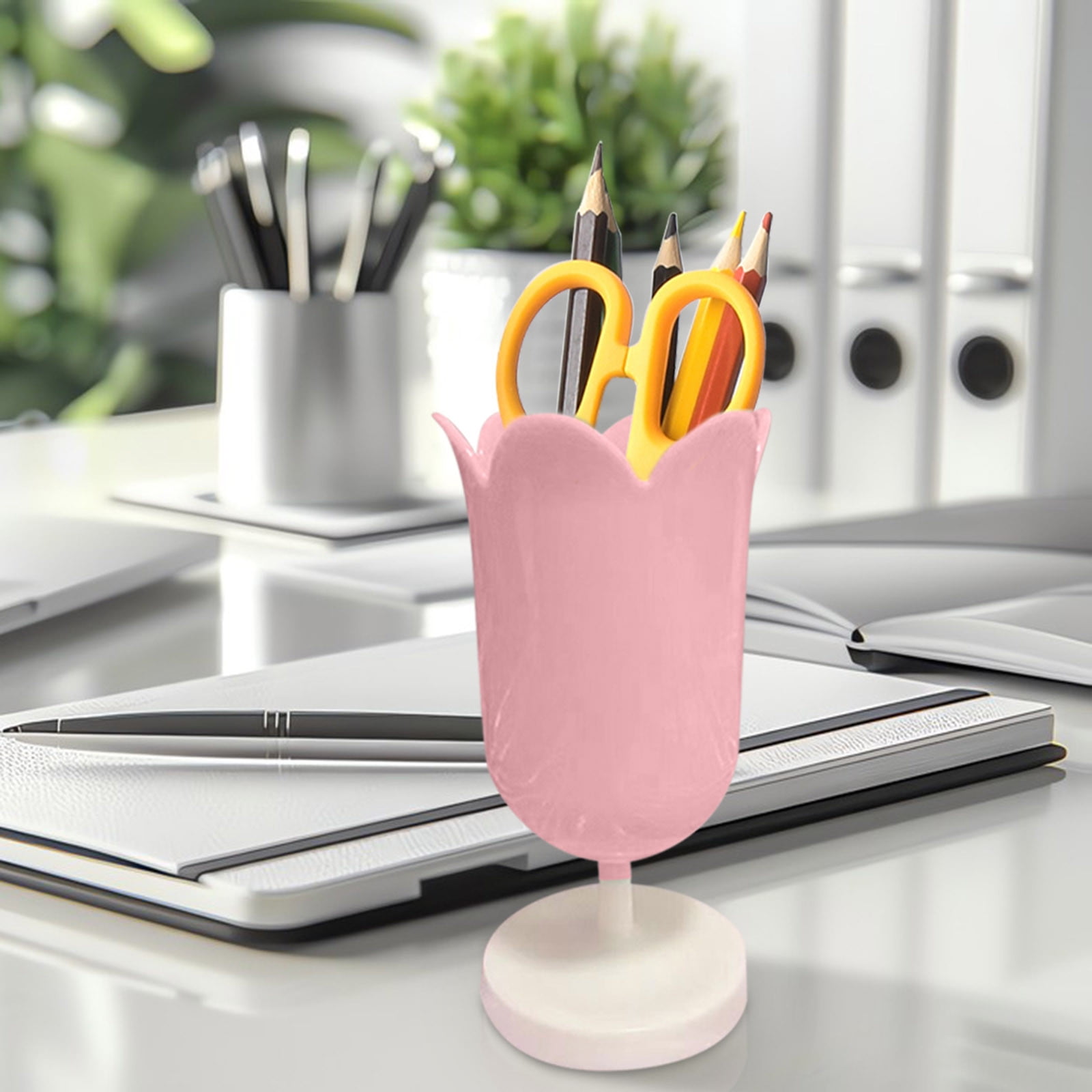 Nilvkv Pen Holder Vintage Flower Shaped Pen Bucket for Schoo1 and ...