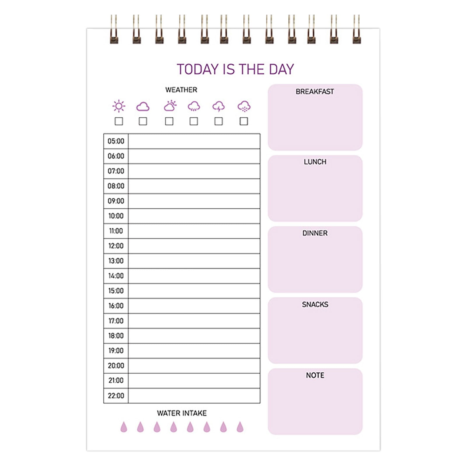 Nilvkv Plan Notebook Daily Plans Notebook High Tearable for Work and ...