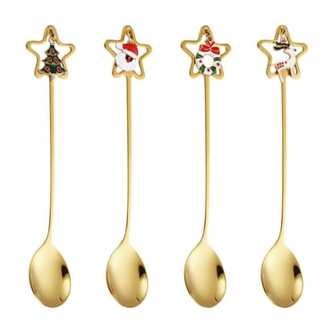 Nilvkv Serving Spoons Christmas Spoon Set Cute Snowman Spoon Christmas ...