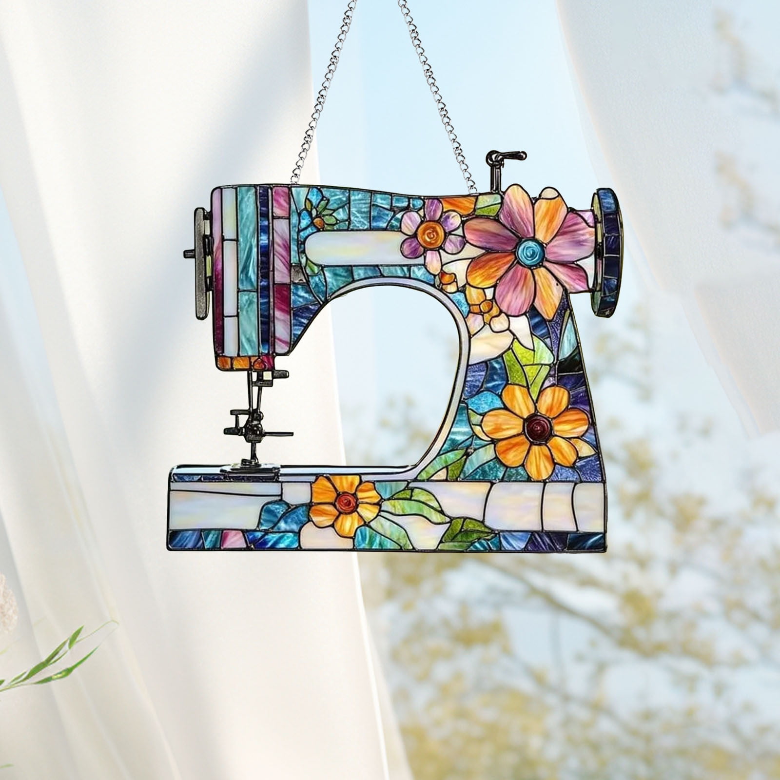 Nilvkv Sewing Machine Acrylic Pendant Flat LaserEngraved for Craft Room ...