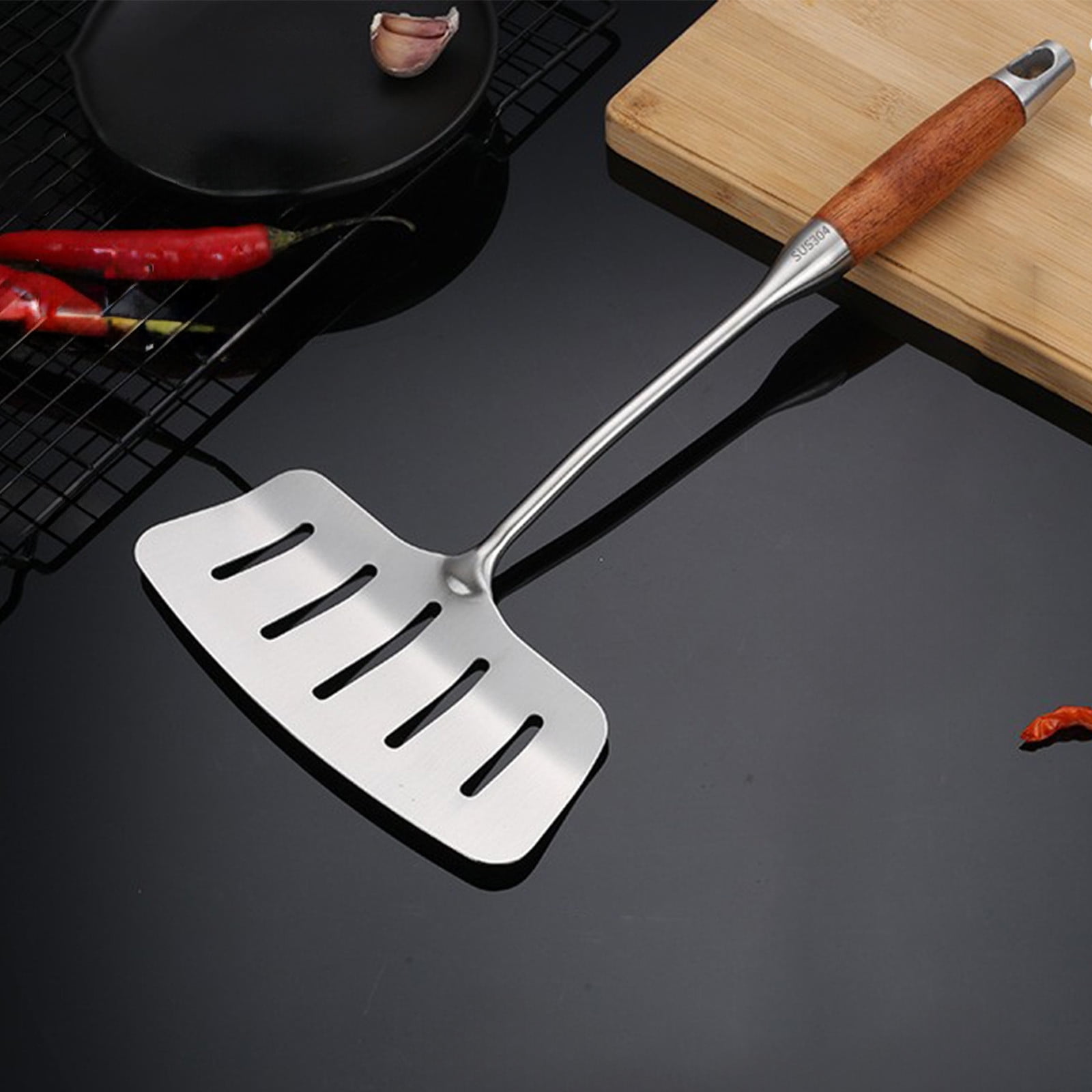 Nilvkv Slotted Turner Spatula Large Wide Spatula Pizze Turner Stainless ...