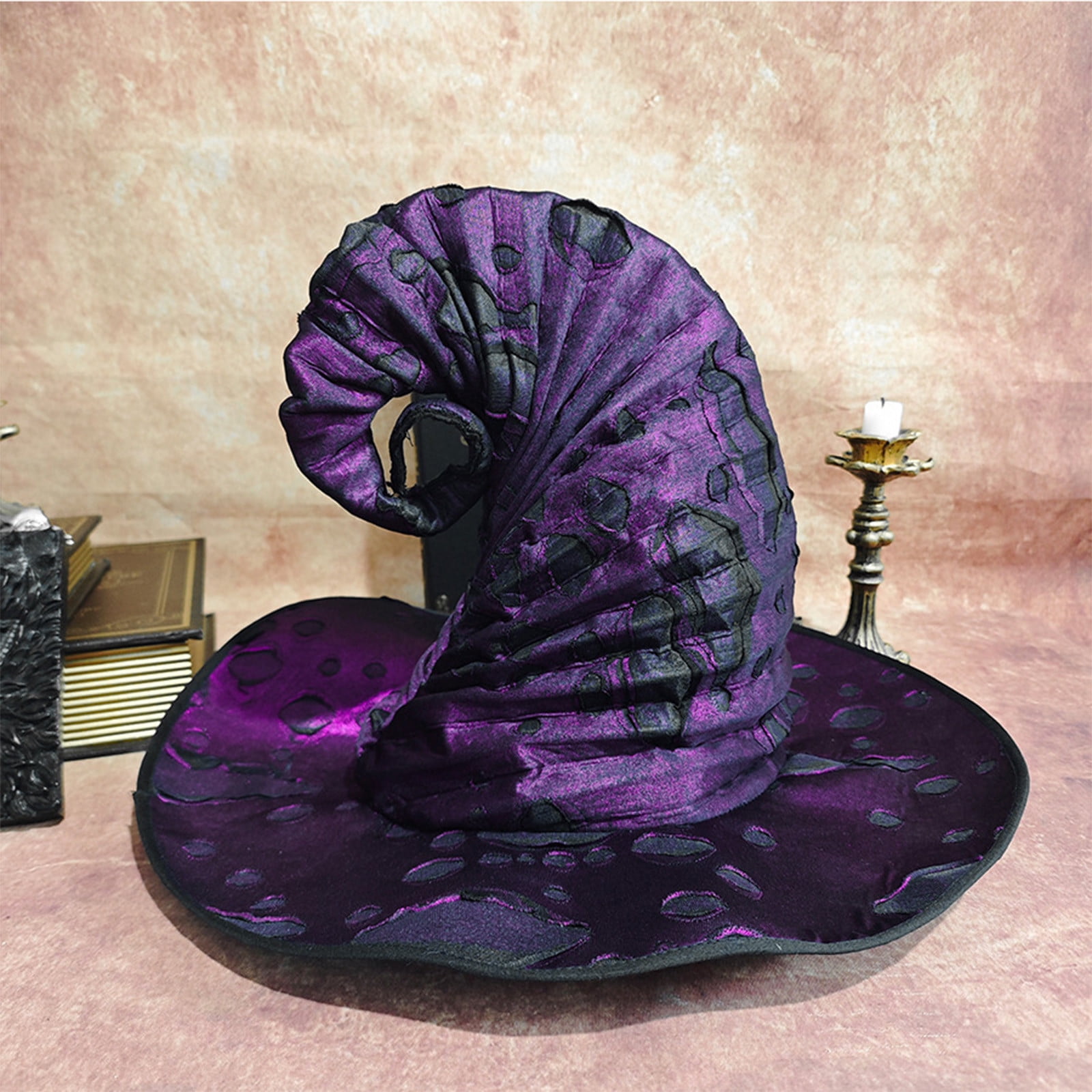 Nilvkv Style Halloween Burning Ragged Hat Halloween Witch Hat Old ...