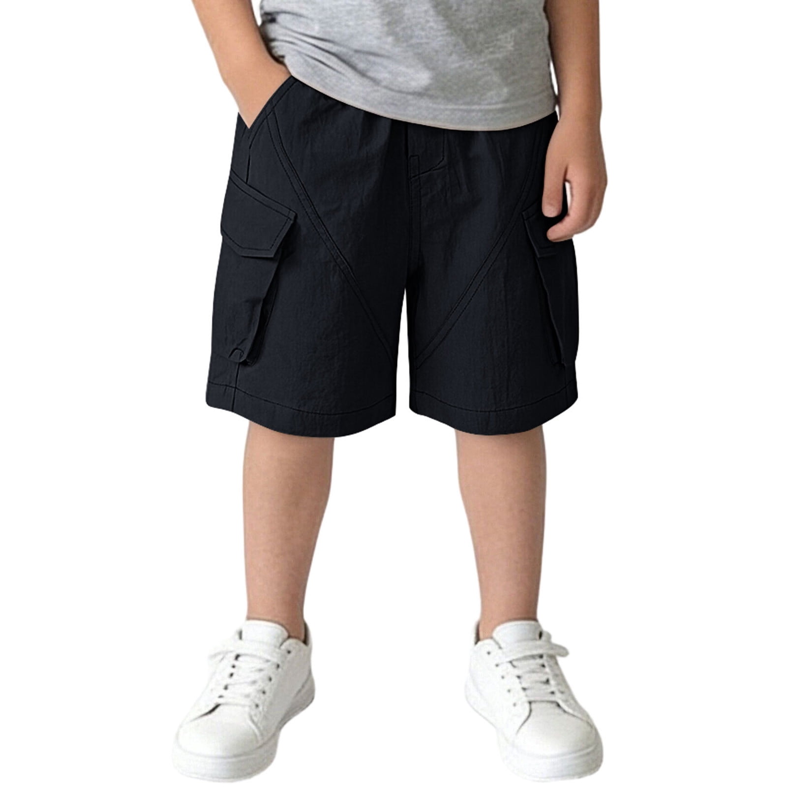 Nilvkv Toddler Athletic Shorts, Shorts for Boys, Multi Pockets Solid ...