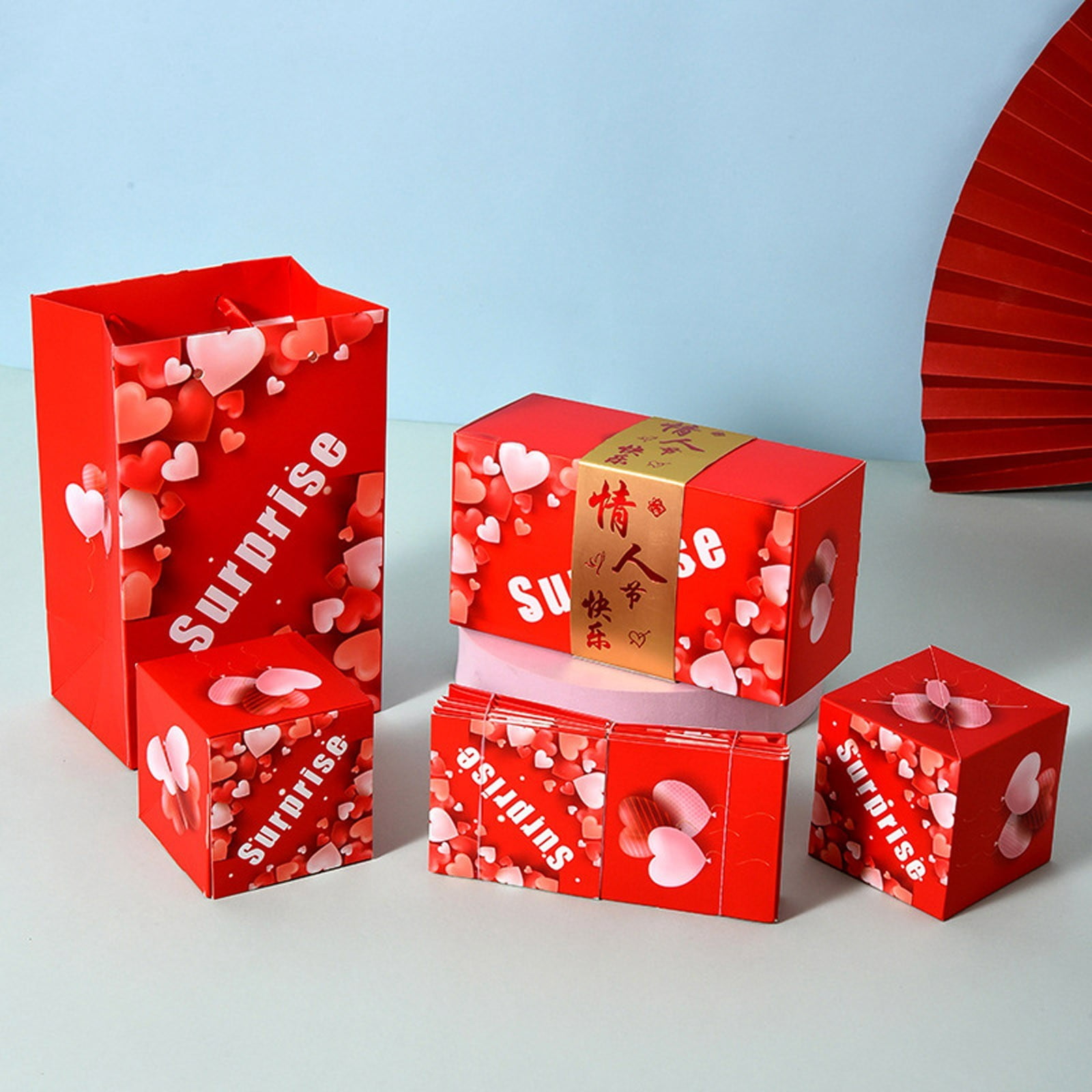 Nilvkv Valentine's Day Surprise Bounce Box 520 Tanabata Gift for ...