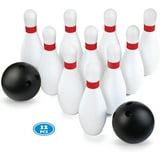 NimJoy Kids Bowling Set W/10 Pins & 2 Balls for 2-4 Toddler Indoor ...