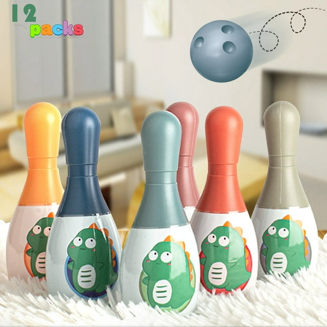 NimJoy Toddler Dinosaur Bowling Set Kids Indoor Outdoor Toy for Boys 3 ...