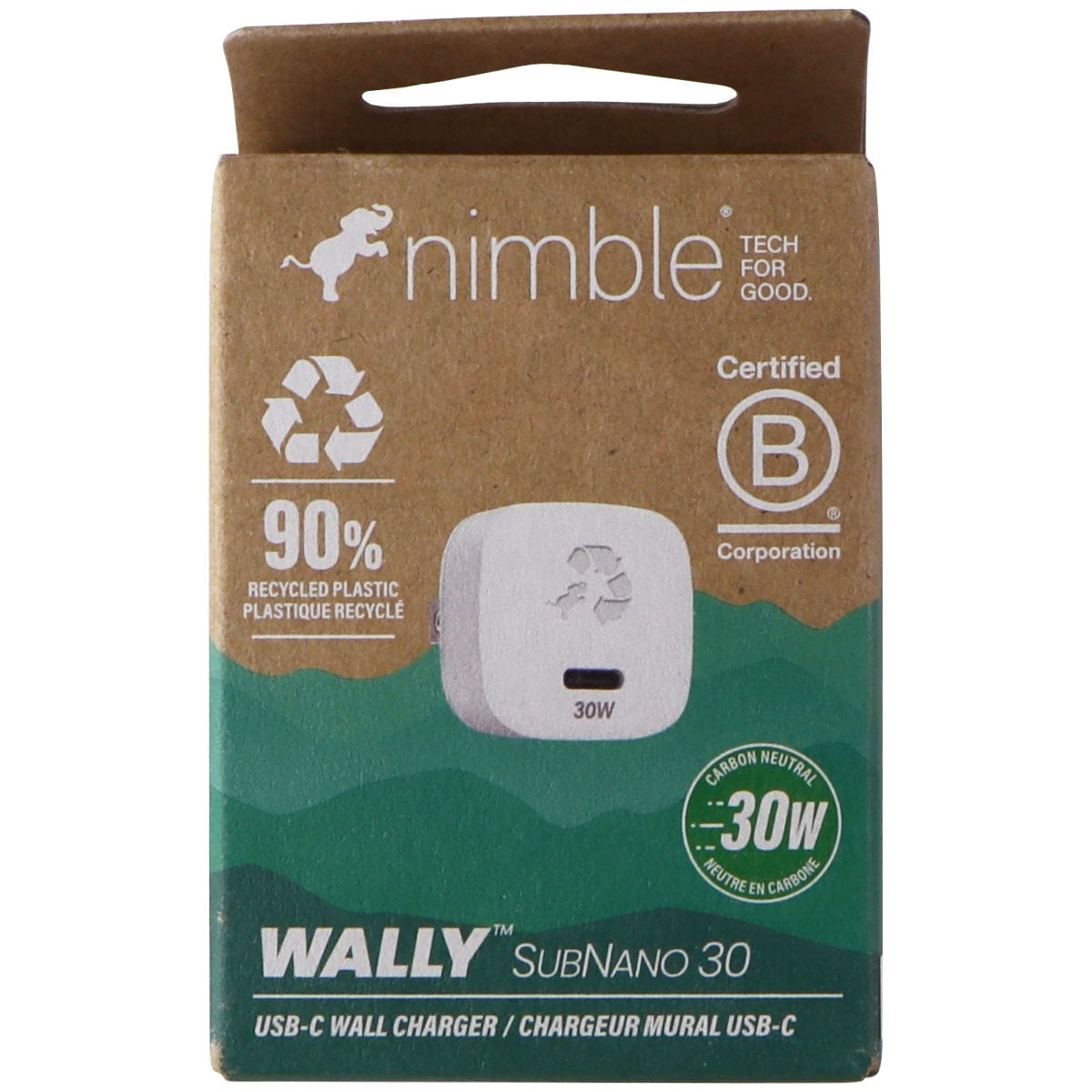 Nimble Wally SubNano (30W) USB-C Wall Charger - White - Walmart.com