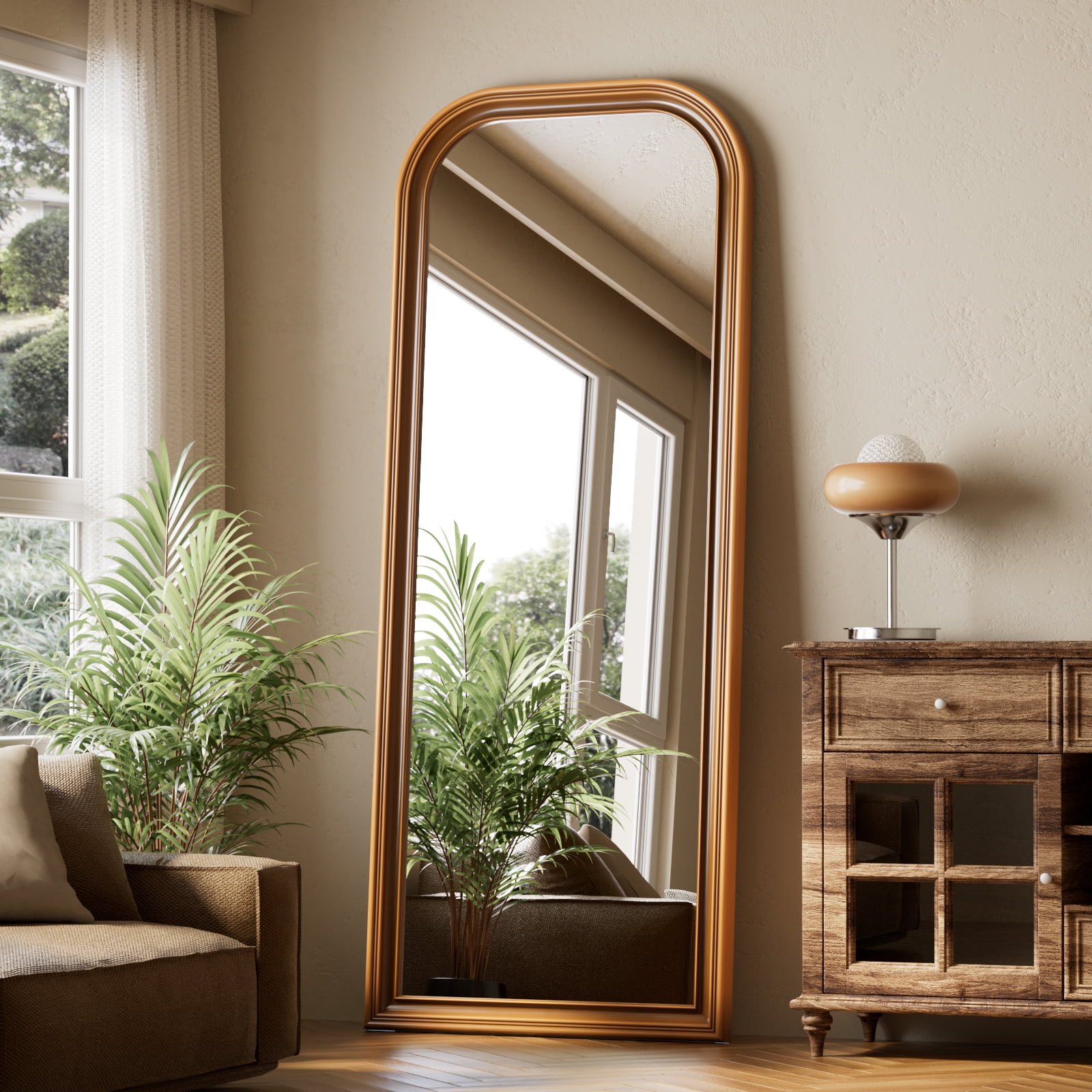 NimbleRest 69"x28" Full Length Vintage Mirror Floor Mirror with PU ...